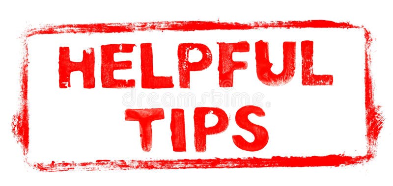 Red Stencil Frame: Helpful Tips Banner Stock Image - Image of notice ...