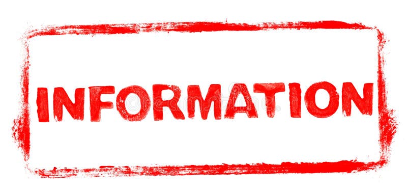 Red Stencil Frame: Information Banner Stock Image - Image of inform ...
