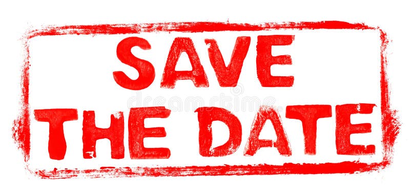 Red Stencil Frame: Save the Date Banner Stock Illustration ...
