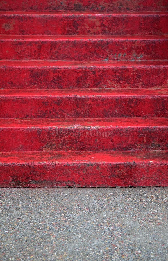 Red steps stock image. Image of space, pederstrian, sidewalk - 16398317