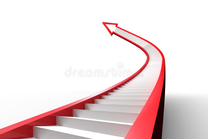 Red steps arrow graphic stock illustration. Illustration of steps ...