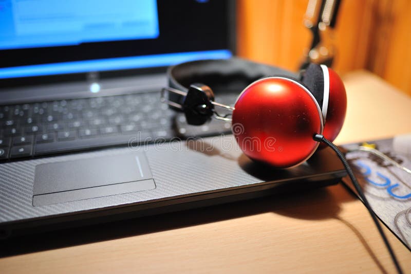 New stereo headphones stock image. Image of information - 19827683