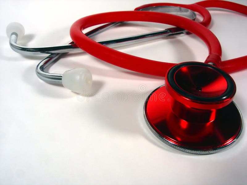 Red Stethoscope stock photo. Image of profession, instrument - 1031220