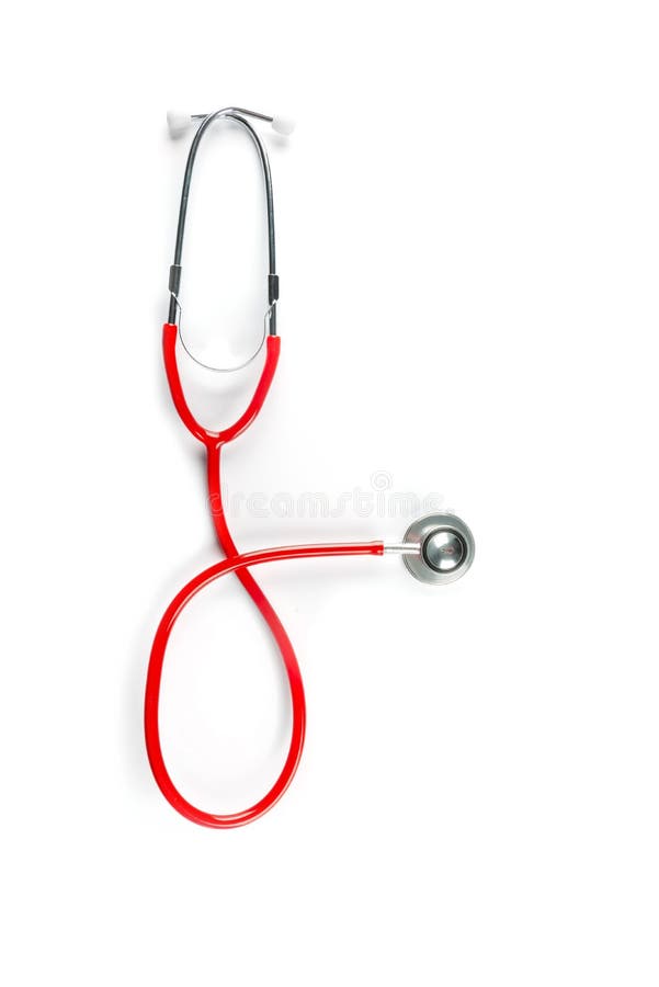 Red stethoscope stock photo. Image of illness, medicine - 131921848