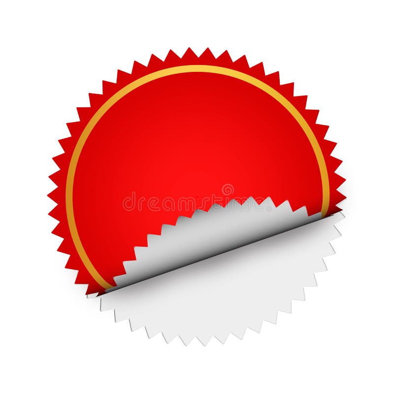 Red sticker stock illustration. Illustration of business - 21329633