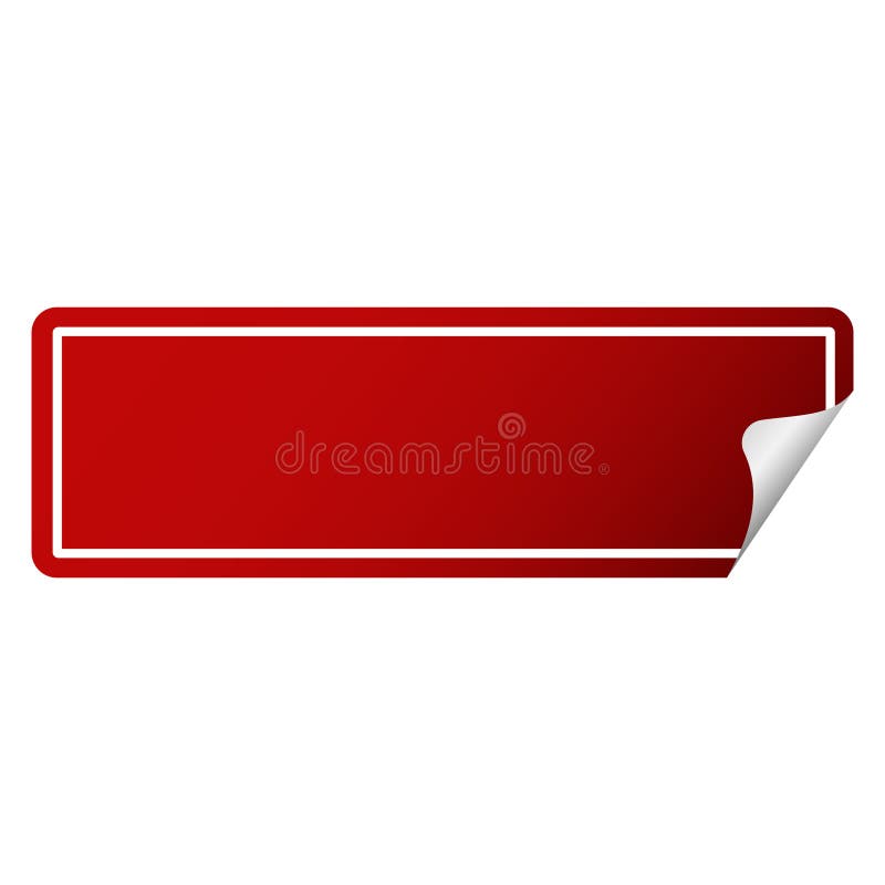 Red Sticker Curled Banner stock vector. Illustration of paper - 333002099