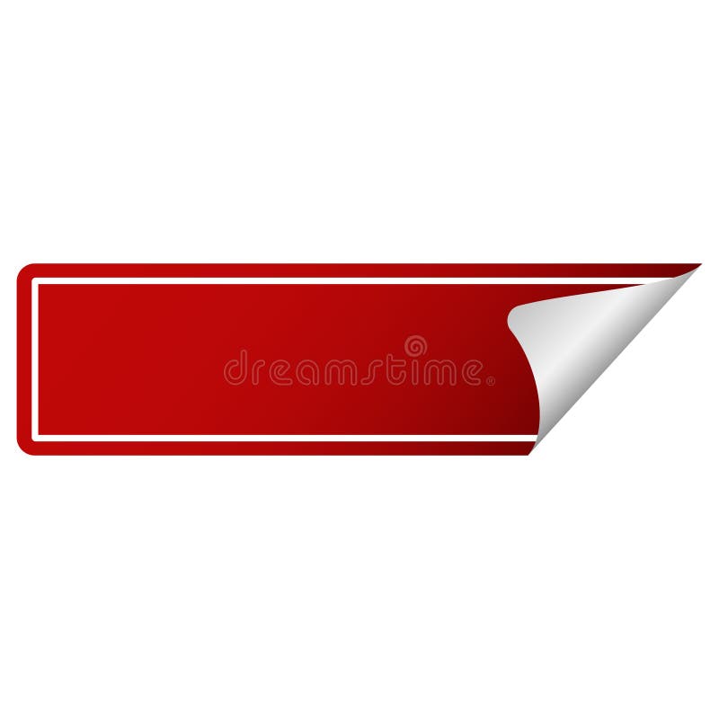 Red Sticker Curled Banner stock vector. Illustration of paper - 333002120