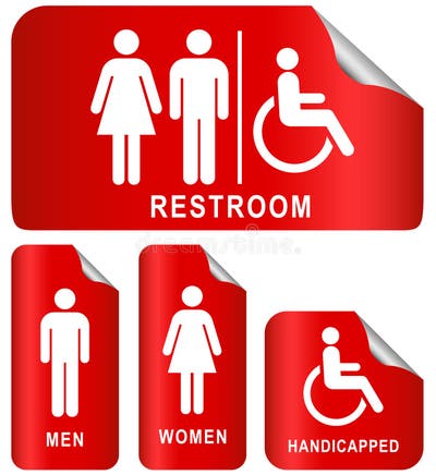 Red Handicap Sign Stock Illustrations – 602 Red Handicap Sign Stock ...