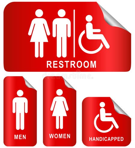 Red Handicap Sign Stock Illustrations – 602 Red Handicap Sign Stock ...