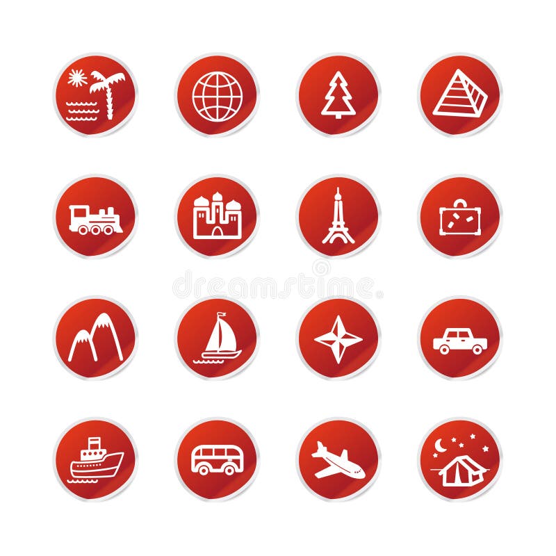 Red sticker web icons stock vector. Illustration of icon - 3531997