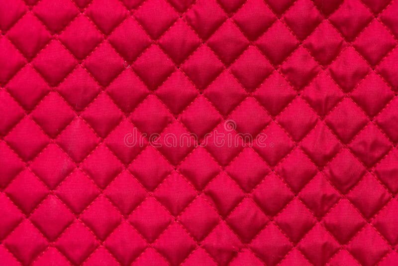 Red Stitched Quilted Bag Cloth Background Close Up Stock Image - Image ...