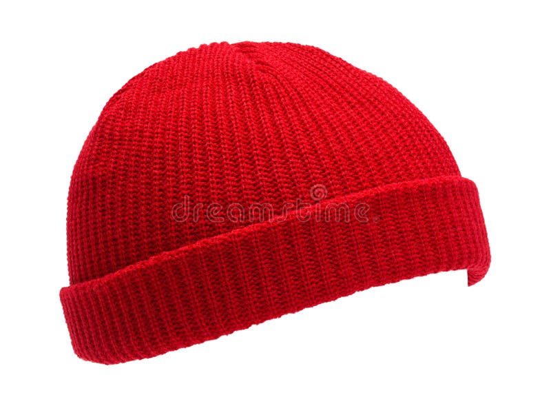 Red Stocking Hat Side View stock photo. Image of knitted - 230870398