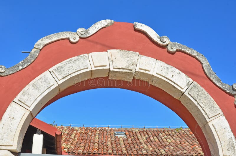 Red Stone Arch stock image. Image of stone, entrance - 79187291
