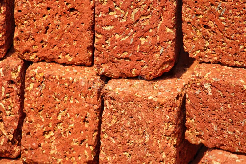 Red Stone Brick for Background Purpose Stock Image - Image of hand ...