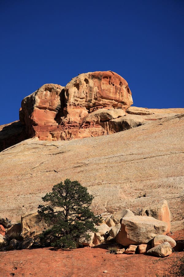 Rock Formation in Red-stone Dessert in Utah Stock Image - Image of ...