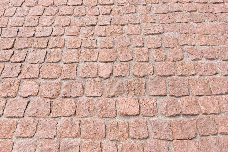 Red stone paved pavement stock image. Image of pavement - 141557927