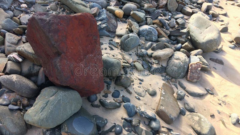 A Stone of Unusual Shape in the Forest Stock Image - Image of terrain ...