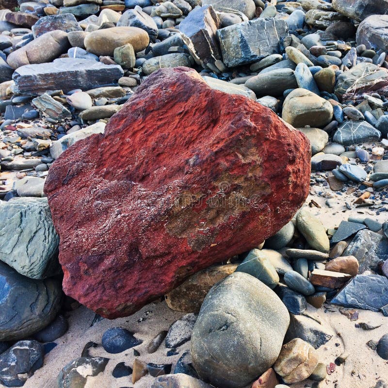A Stone of Unusual Shape in the Forest Stock Image - Image of terrain ...