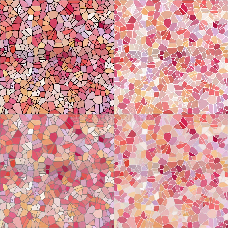 Red Stones Pattern. Vector Background with Smooth Pebble. Spa Stones ...