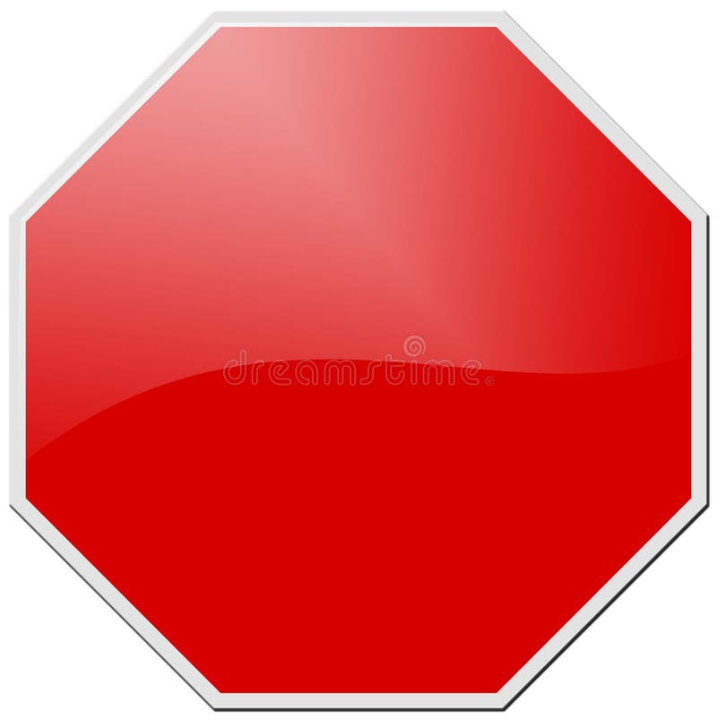 Blank Stop Sign,Vector Illustration, Isolate on White Background, Label ...
