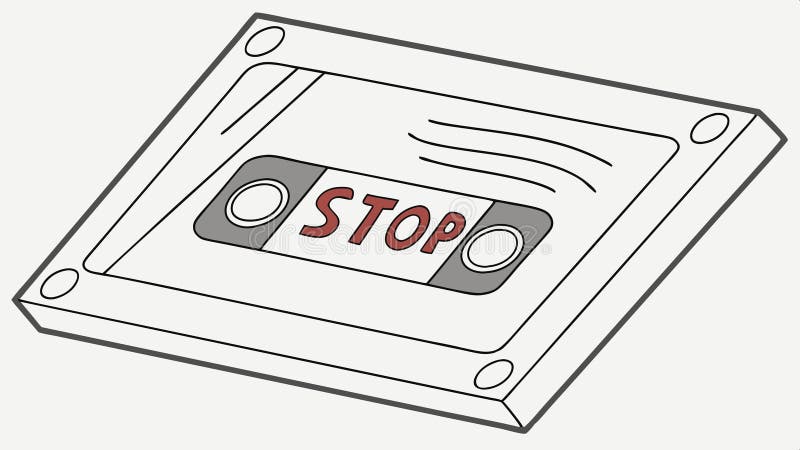Red Stop Button Halt and Emergency Stop Symbol for Control Vector ...