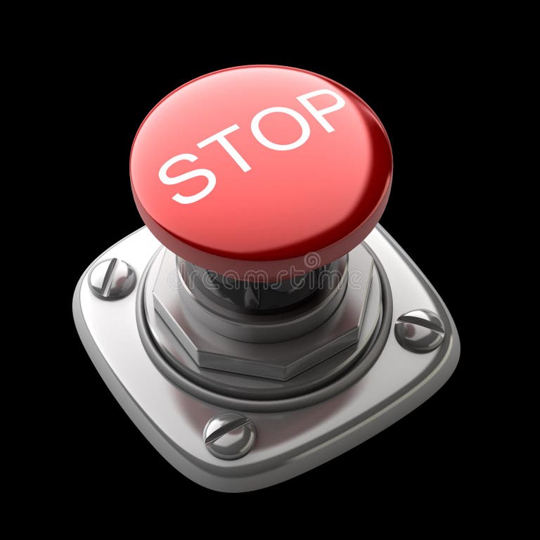 Red STOP button Isolated stock photo. Image of button - 24129494
