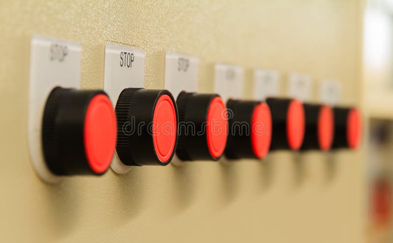 Red stop buttons stock image. Image of touch, arrest - 62186773