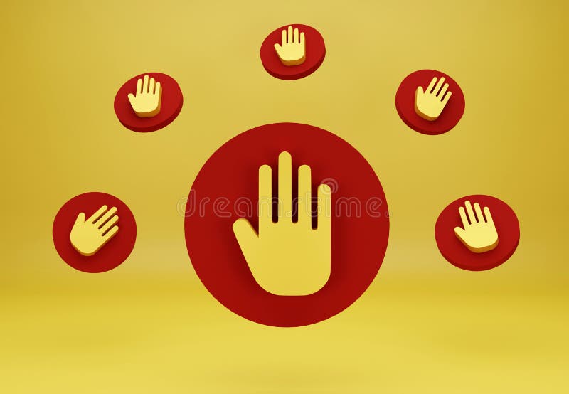 Red Stop Hand Block Sign, Adblock, Do Not Enter, Forbidden Icon, Stop ... Red Stop Hand Block Sign, Adblock, Do Not Enter, Forbidden Icon, Stop ...