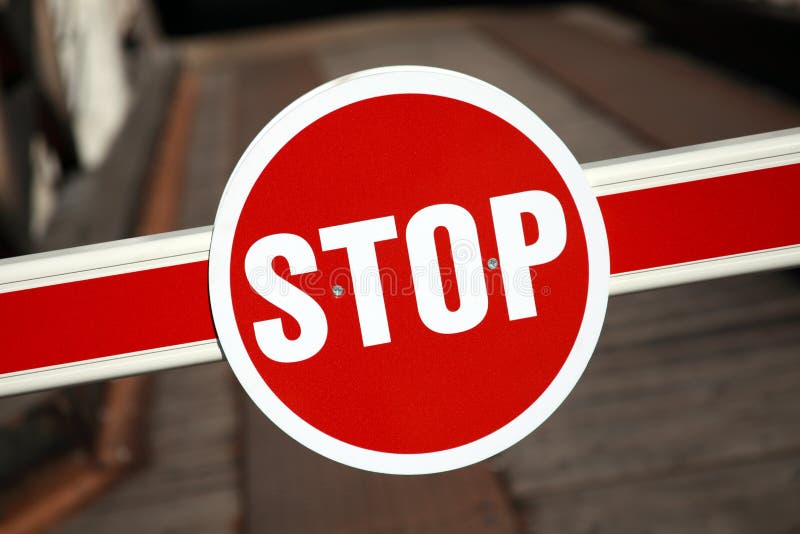 Red stop sign stock photo. Image of barrier, warning - 19095164