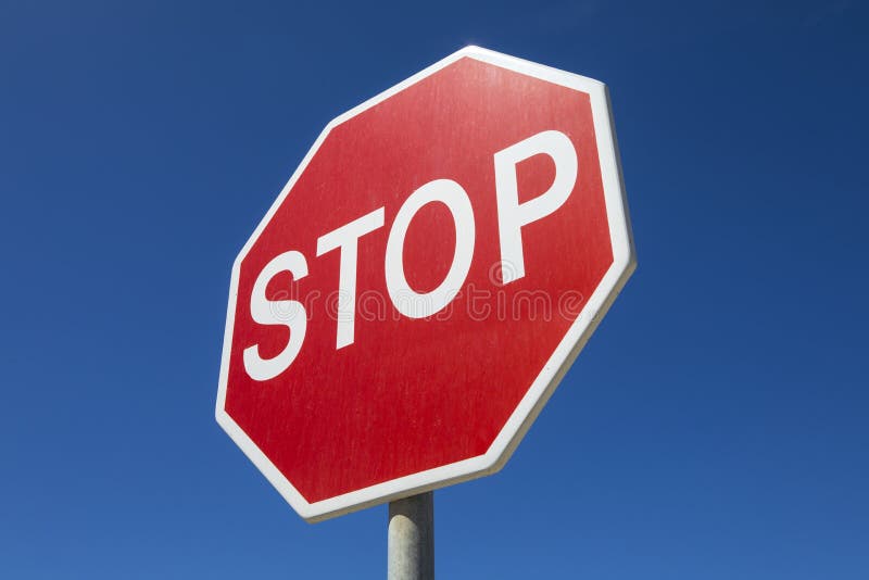 Red Stop Sign stock image. Image of rules, sign, octagonal - 101466387