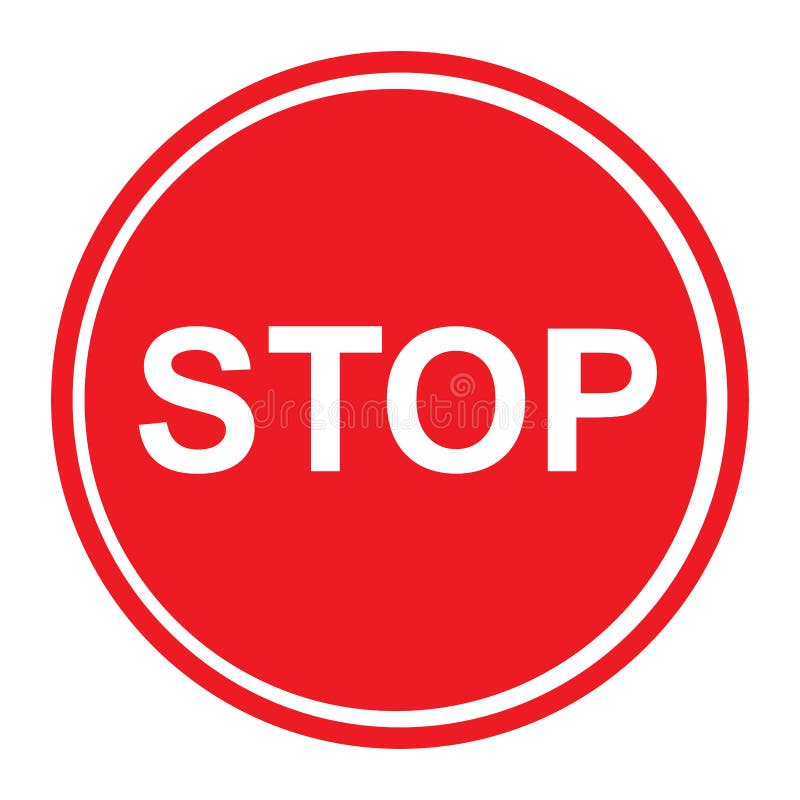 Red Stop Sign Icon. Road Sign Vector Illustration Stock Vector ...