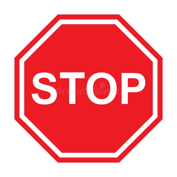 Red Stop Sign Icon. Road Sign Vector Illustration Stock Vector ...