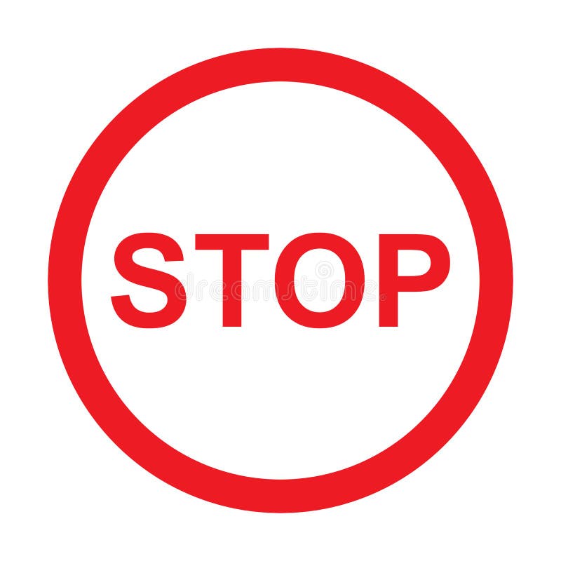 Red Stop Sign Icon. Road Sign Vector Illustration Stock Vector ...