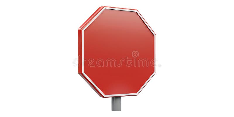 Red Stop Sign Isolated on Transparent Background Stock Photo - Image of ...