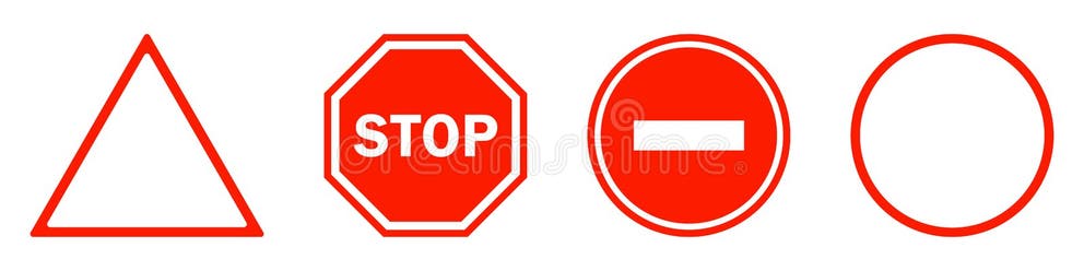 Red STOP Sign Isolated. Vector Stop Hand Sign Stock Vector ...