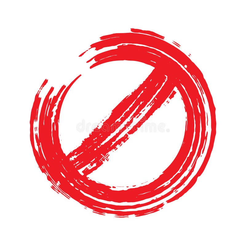 Red Stop Sign Painted with Brush, Vector Stock Vector - Illustration of ...