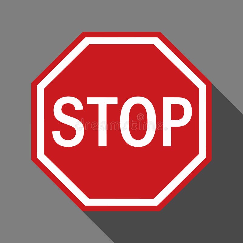 Red Stop Sign stock vector. Illustration of vector, decelerate - 319013179