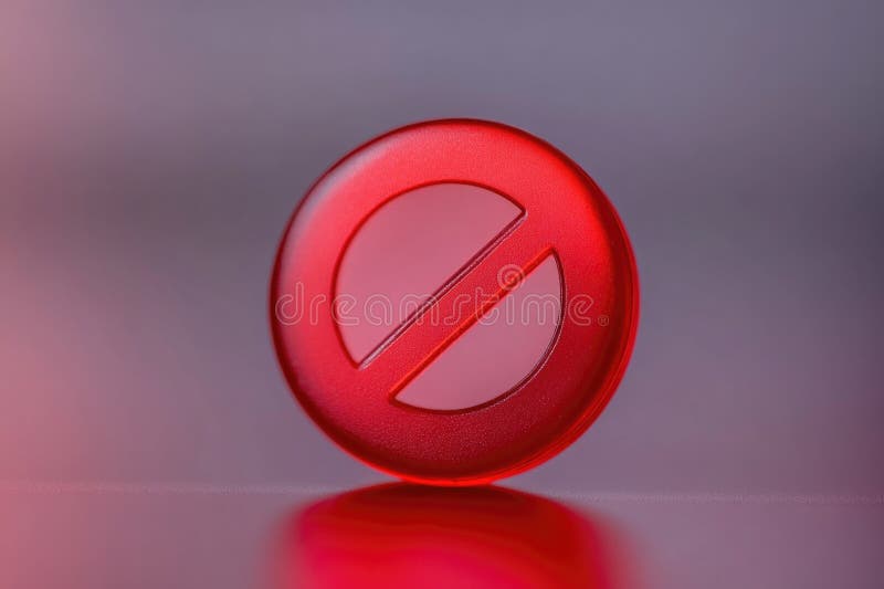 A Red Stop Sign Sits Atop a Table, a Simple yet Effective Warning ...