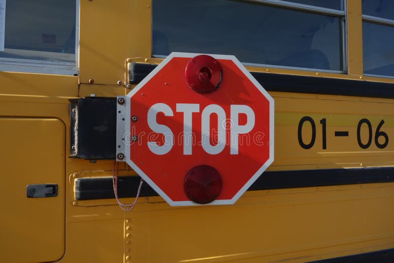 Red stop sign in traffic stock image. Image of automobile - 260392163