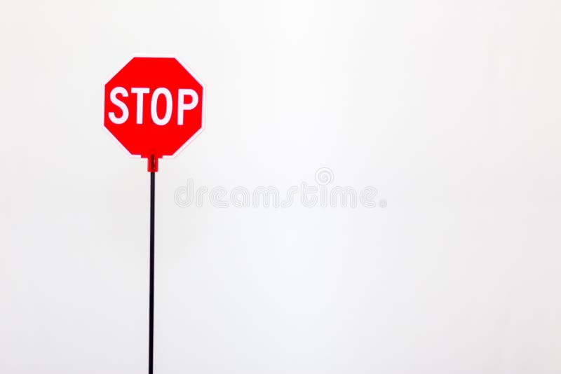 Stop Sign Red Octagon Shape White Letters Pole Stock Photos - Free ...