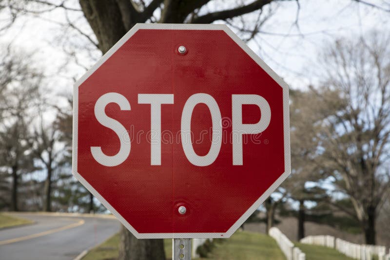 Red Stop Sign stock photo. Image of clear, post, street - 87691366