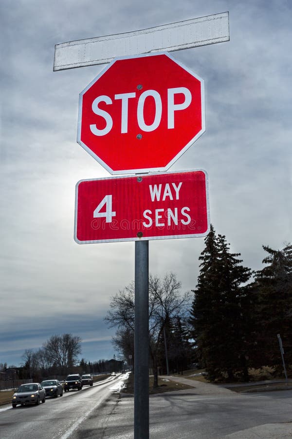 3-way stop sign city park stock photo. Image of blue - 146528838