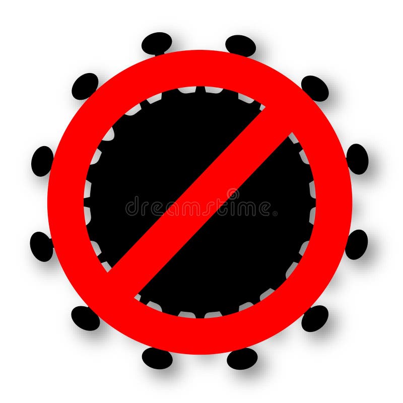Red Stop virus spread stock vector. Illustration of infection - 259837563