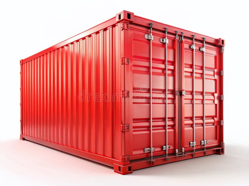 Red Storage Container Mockup Showcase Your Products in a Modern ...