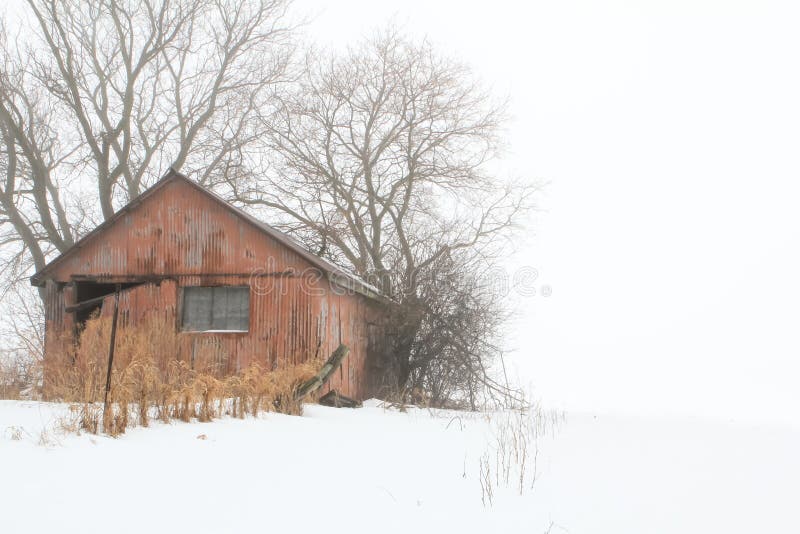 Red storage shed stock image. Image of rural, weather - 18867763