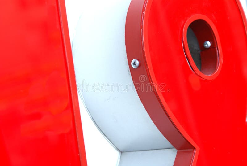 Red Store Plastic Sign (detail) Stock Photo - Image of discount, euros ...