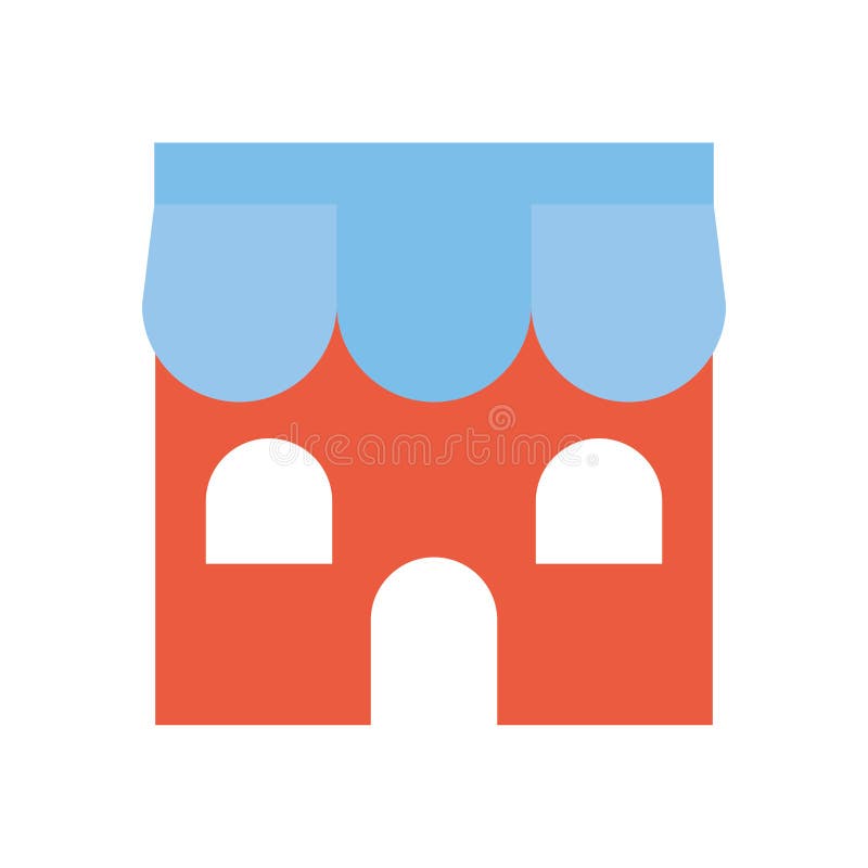 Red Store on a White Background Stock Vector - Illustration of shopping ...