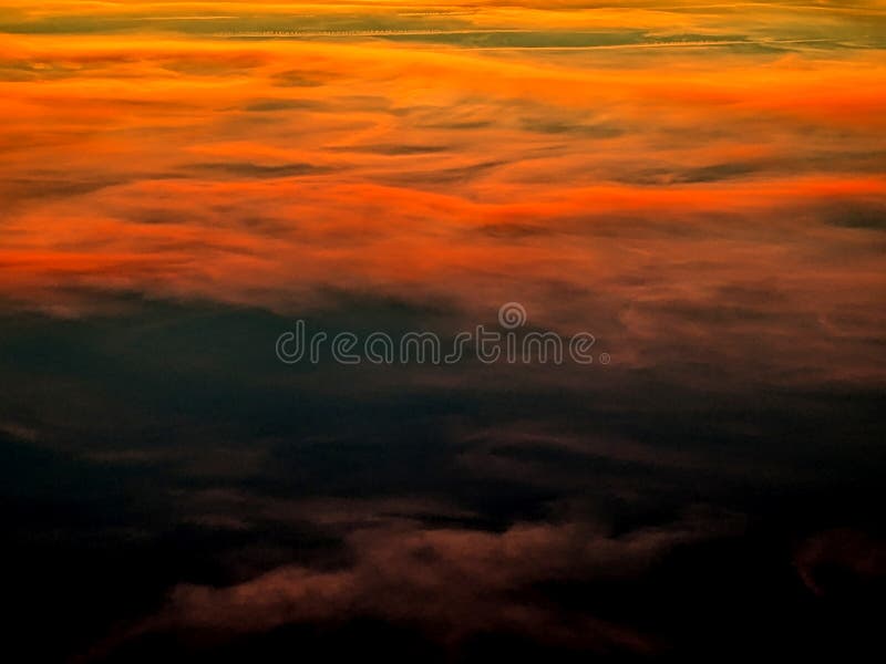 A Red Stormy Sky with Thunder and Dark Clouds Stock Image - Image of ...