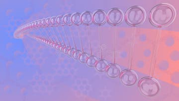 Red Strain on Blue Pink Background Stock Illustration - Illustration of ...