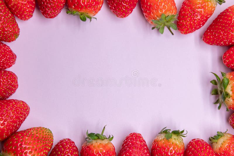Red strawberry frame stock photo. Image of fresh, abstract - 203506822
